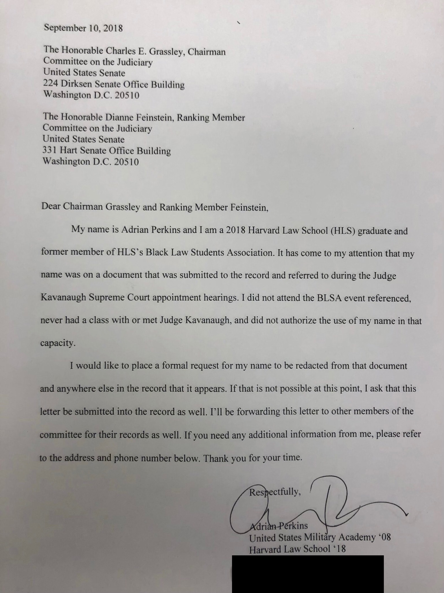 Adrian Perkins Claims Senate Judiciary Committee Relied on Fraudulent ...