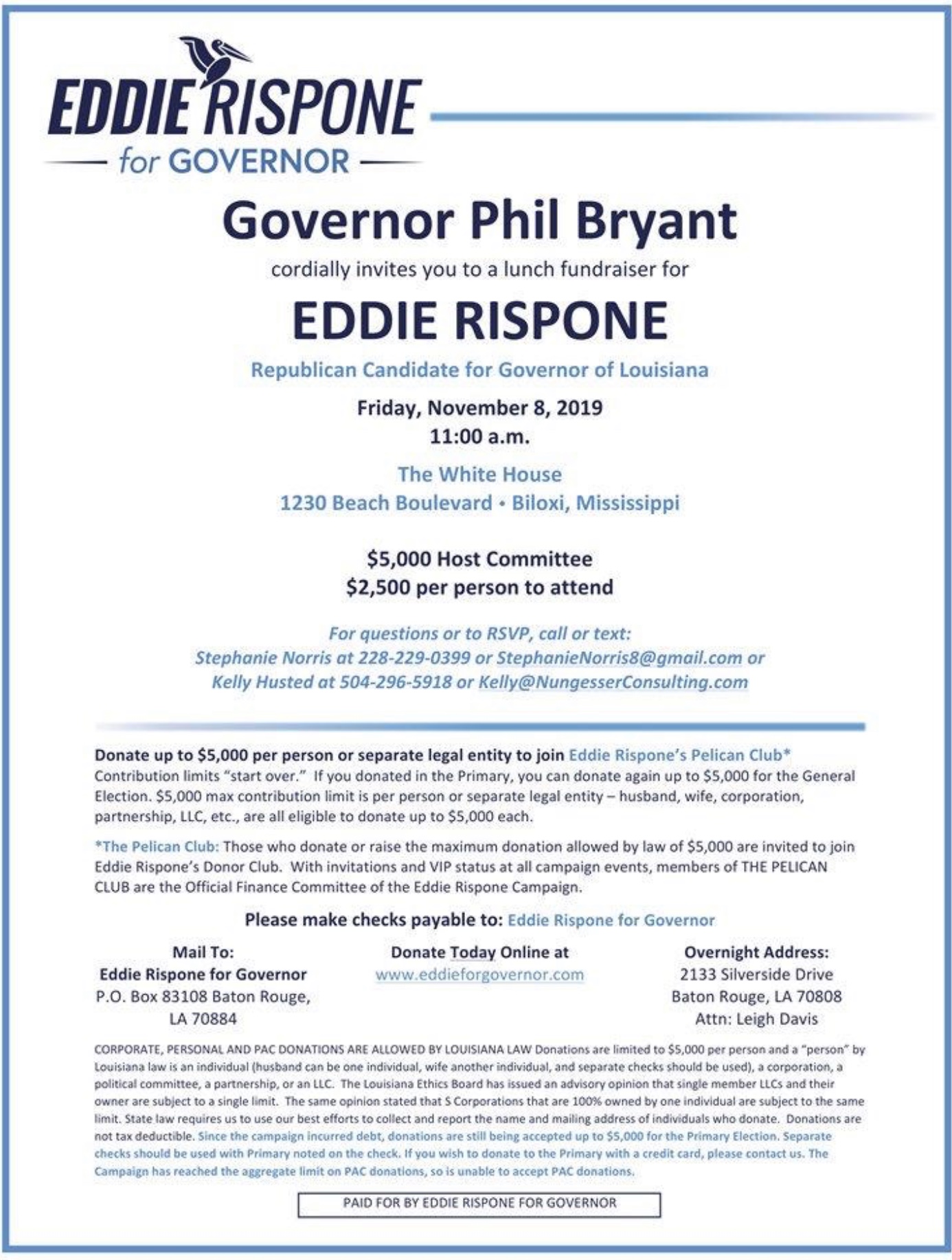 In Secret Recording, Eddie Rispone Claims High-Dollar Fundraisers “More ...